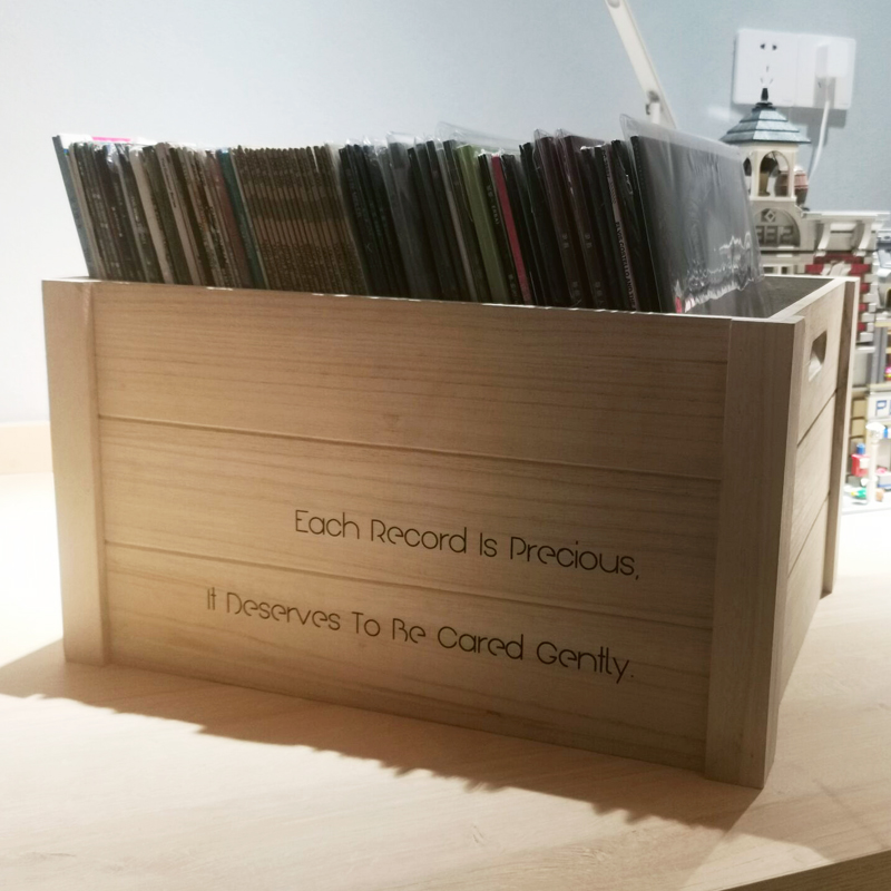 Vinyl Record Storage Box Wooden Box LP Storage Rack For LP CD Disc ...